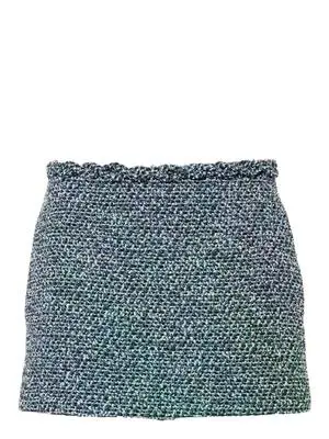 VALENTINO Tweed Denim Skirt