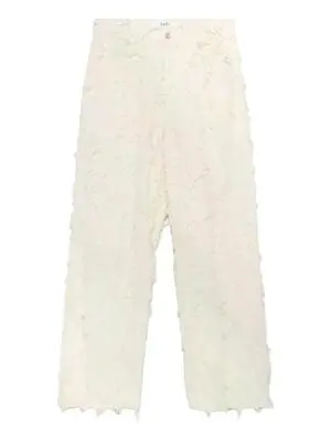 Séfr Nikos Fringe-detail Jeans - Neutrals