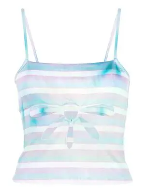 COLLINA STRADA Collina Strada Striped Cut-Out Tank Top