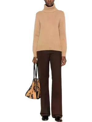 Polo Ralph Lauren Roll Neck Wool Jumper - Brown