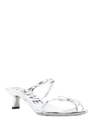 Loewe 45mm Petal Sandals Silver