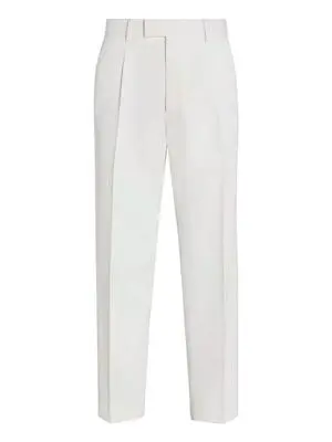 Zegna Pressed-crease Tailored Trousers - White