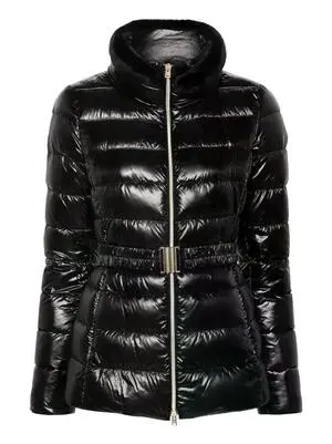 Herno Belted High-neck Down Jacket - Black
