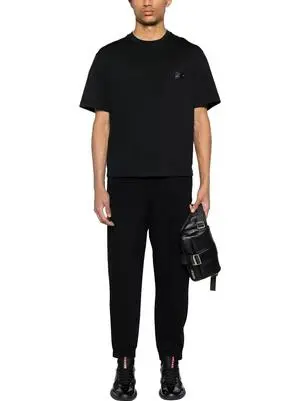 Neil Barrett Piercing-patch Cotton T-shirt - Black