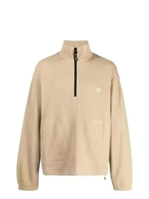 SPOONYARD Waffle Effect Half-zip Long-sleeved Top - Brown