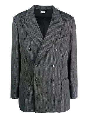 Random Identities Double-breasted Coat - Grey