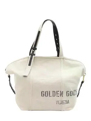GOLDEN GOOSE Logo Shopper Bag - Neutrals