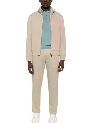 Canali Mélange-effect Track Pants - Neutrals