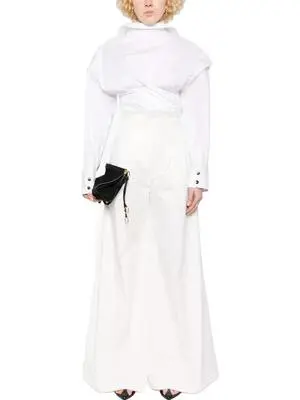 A.W.A.K.E. Mode Wide-leg Pleated Trousers - White