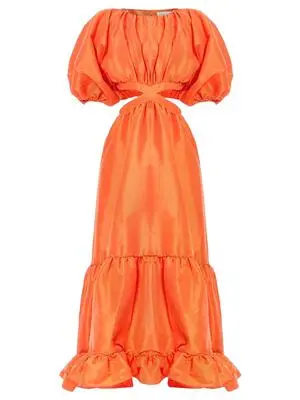 VASILIKI Laila Midi Dress - Orange