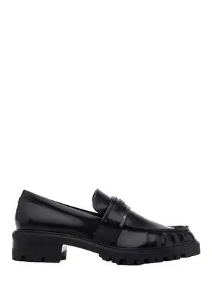 Senso Met I Calf Leather Loafers - Black