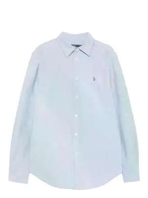 Polo Ralph Lauren Cotton Shirt With Signature Pony Motif - Blue