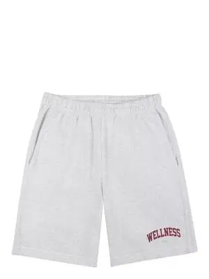 SPORTY & RICH Wellness Logo-print Shorts - Grey