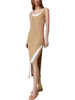 TWINSET Trompe-l'oeil Knitted Dress - Neutrals