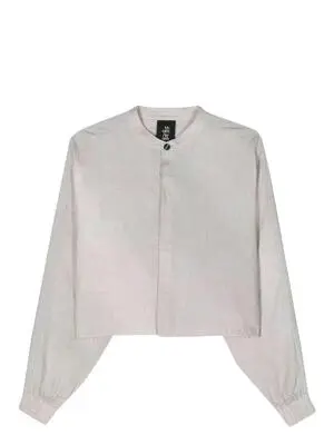 THOM KROM Cropped Linen Shirt - Grey