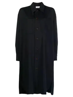LEMAIRE Long Sleeve Shirt Dress - Blue