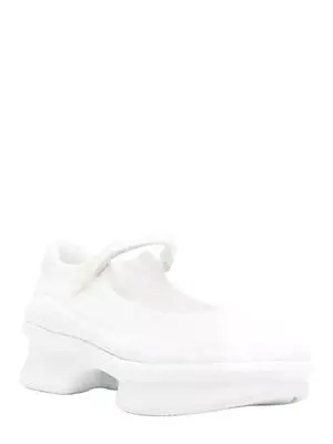 Prada Prada Round-Toe Mary Jane Sneakers White