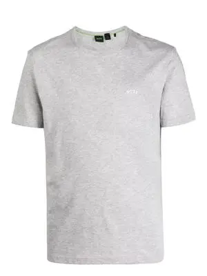 BOSS Logo-print Cotton T-shirt - Grey