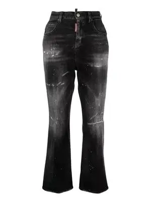 Dsquared2 Distressed Flared Jeans - Black