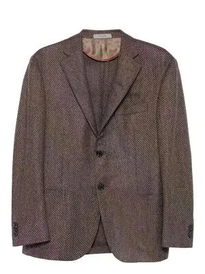 Corneliani Single-breasted Blazer Brown