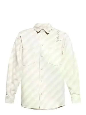 Marni Diagonal Stripe Denim Shirt - Neutrals