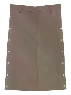 Stella McCartney Midi Skirt With Stud Detailing - Brown