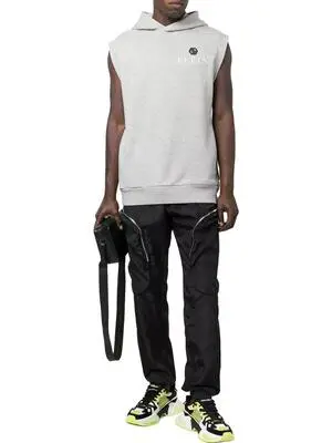 Philipp Plein Sleeveless Hexagon Hoodie - Grey