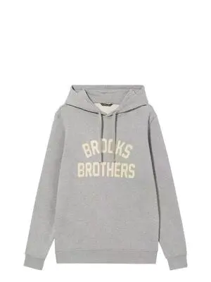 Brooks Brothers Logo-embroidered Terry Hoodie - Grey