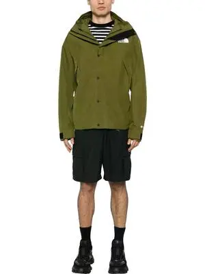 The North Face Logo Embroidered Hooded Jacket - Green