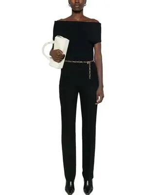 TOTEME Low-rise Stovepipe Trousers - Black