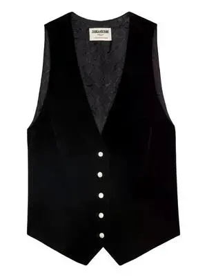 Zadig&Voltaire Emaux Velvet Vest - Black