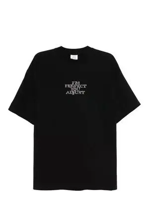 Vetements Cotton T-shirt With Crystal Embellishment - Black