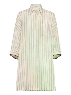 Brunello Cucinelli Monili Chain-detail Shirt - Neutrals