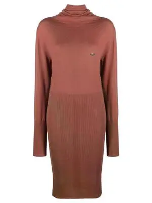 VIVIENNE WESTWOOD Bea Orb-embroidered Knitted Dress - Orange