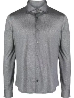Fedeli Jersey Wool Shirt Grey