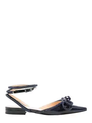 Mach & Mach Double Bow Ballerina Shoes - Blue