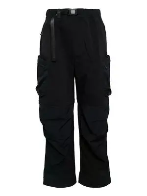 SPOONYARD Belted Tapered Cargo Trousers - Black