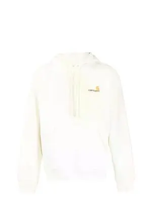 Carhartt Work In Progress American Script Cotton Hoodie - Neutrals