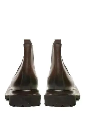 POCHE PARIS Leather Chelsea Boots - Brown