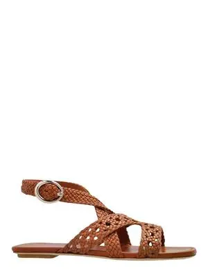STUART WEITZMAN Thea Flat Sandals - Brown