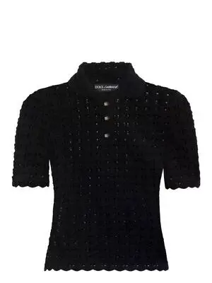 DOLCE & GABBANA Dolce & Gabbana Open-Knit Polo Shirt