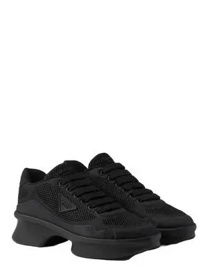 Prada Triangle-logo Sneakers - Black