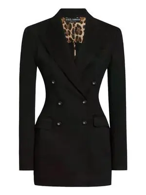 Dolce & Gabbana Milano-rib Double-breasted Blazer - Black
