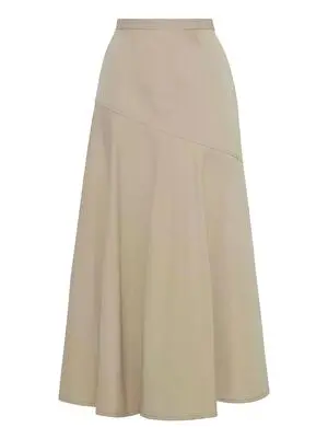 Adam Lippes Draped Midi Skirt - Neutrals