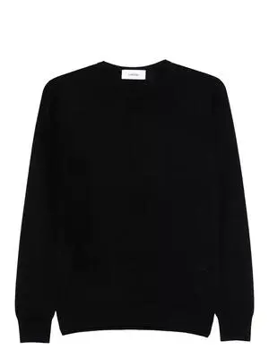 LARDINI Fine-knit Crew Neck Sweater - Black