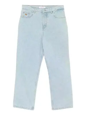 Maison Kitsuné Logo Embroidered Jeans - Blue