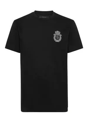 BILLIONAIRE Embroidered Crest T-shirt - Black
