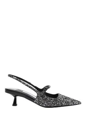 JIMMY CHOO Didi 45mm Glitter Slingback Pumps - Silver