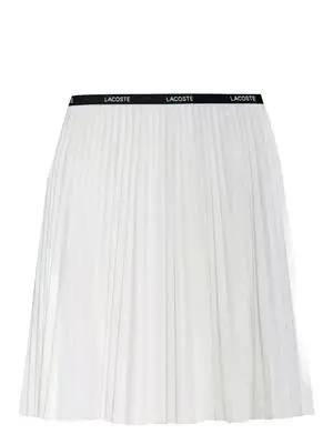 Lacoste Lacoste Pleated Skirt With Logo Waistband White