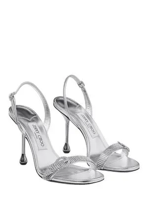 JIMMY CHOO Jimmy Choo 95mm Tabatha Crystal Embellished Sandals